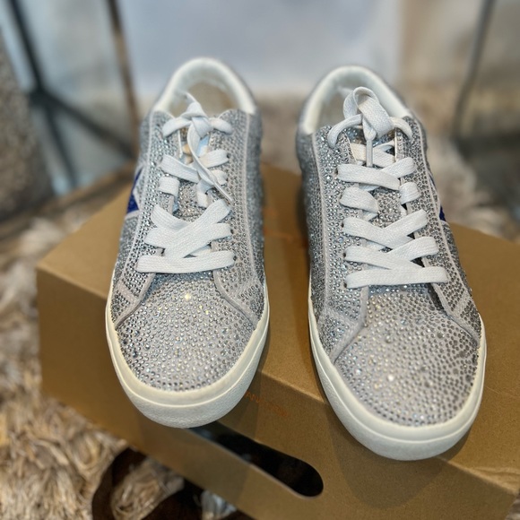 Vintage Havana | Shoes | Splash Silver Rhinestone Sneakers By Vintage ...